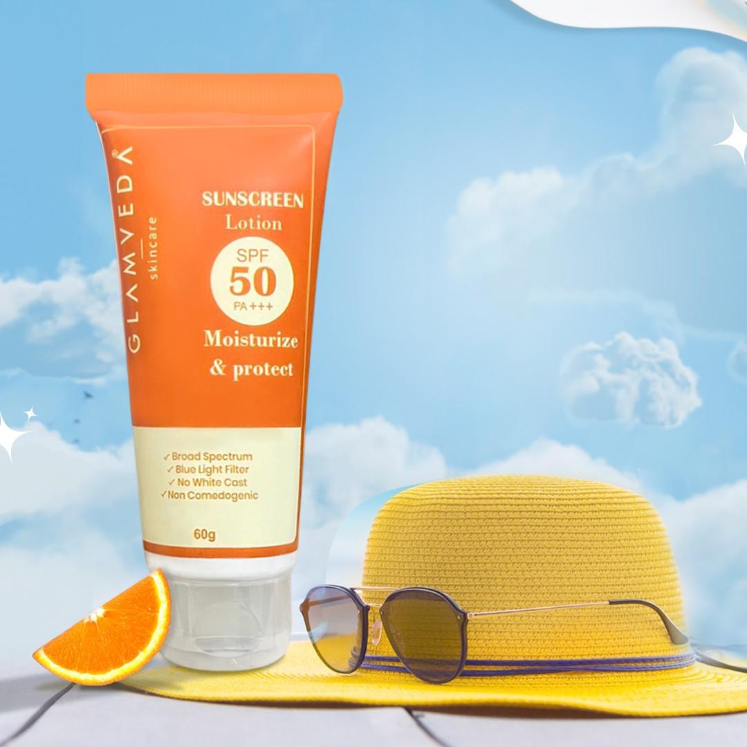 Glamveda Hybrid Sunscreen Lotion Spf 50 PA+++ | Ultra lightweight ...