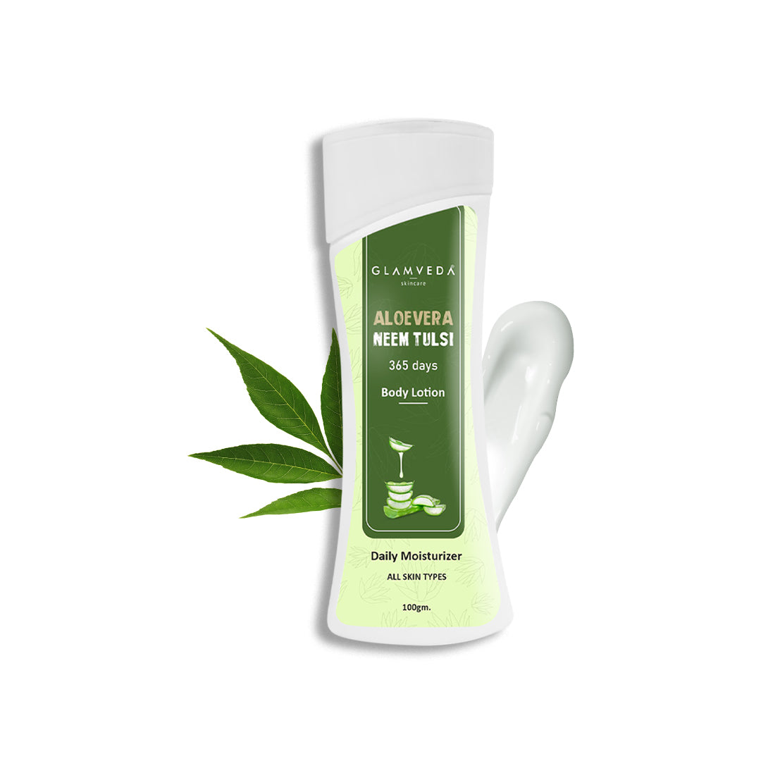 Glamveda Hydrating Aloevera & Neem Body Lotion | Nourishes Skin | Even ...