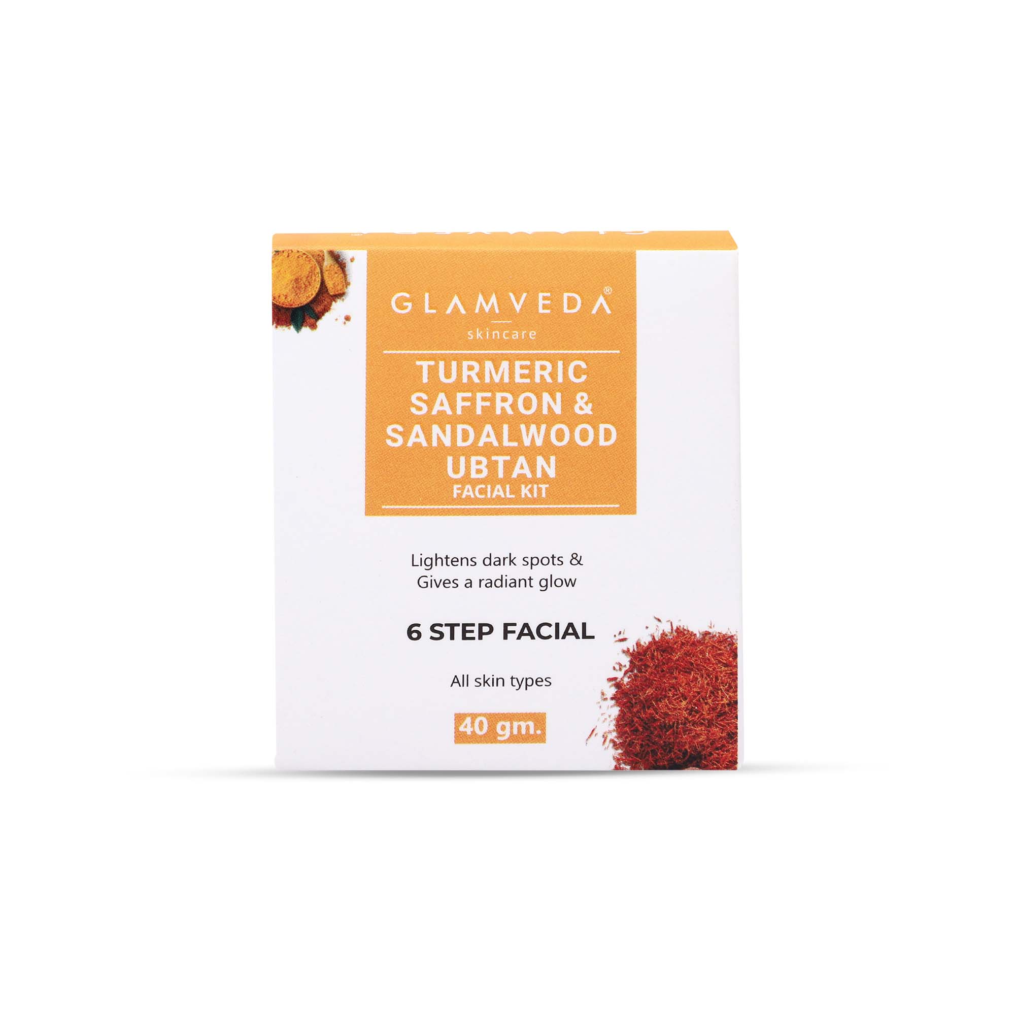 Glamveda Turmeric saffron & Sandalwood Ubtan Facial kit 40gm – Glamveda ...